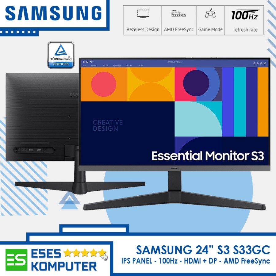 Jual Monitor SAMSUNG 24" S24C330GA S3 S33GC IPS 100Hz Gaming ...