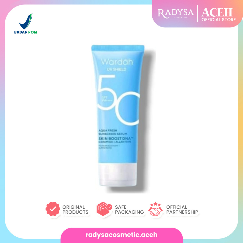 Jual 𝐑𝐀𝐃𝐘𝐒𝐀 - WARDAH Sunscreen Gel SPF 50 - Aqua Fresh Biru | Shopee ...