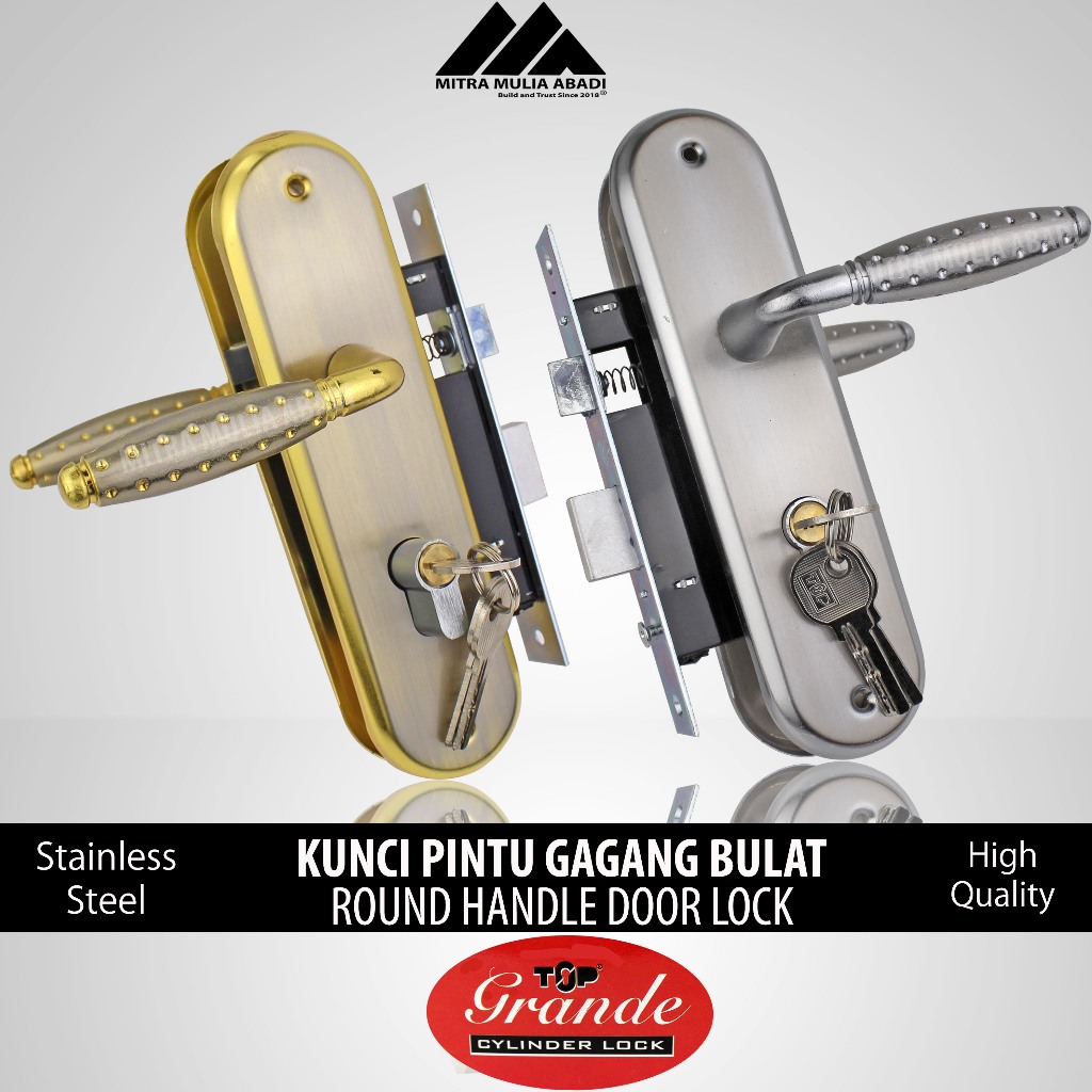 Jual Kunci Pintu TOP GRANDE Silinder Kumplit Set 20 cm l Gagang l ...