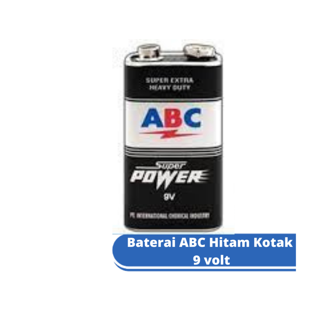 Jual Batre ABC 9 volt super power / baterai abc hitam kotak 9v | Shopee ...