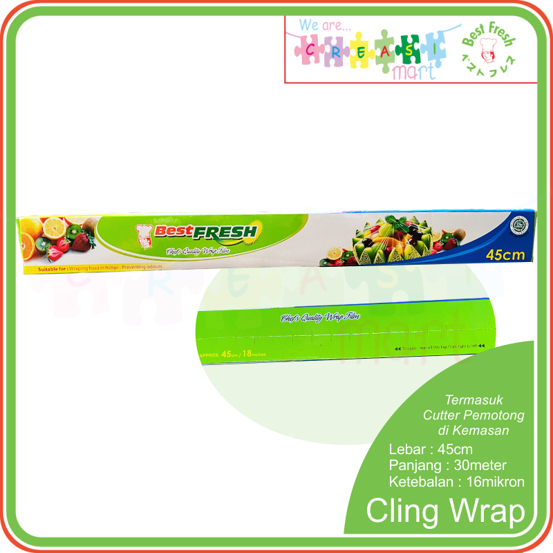Jual Best Fresh Cling Wrap Lebar 45cm Panjang 30meter Food Grade ...