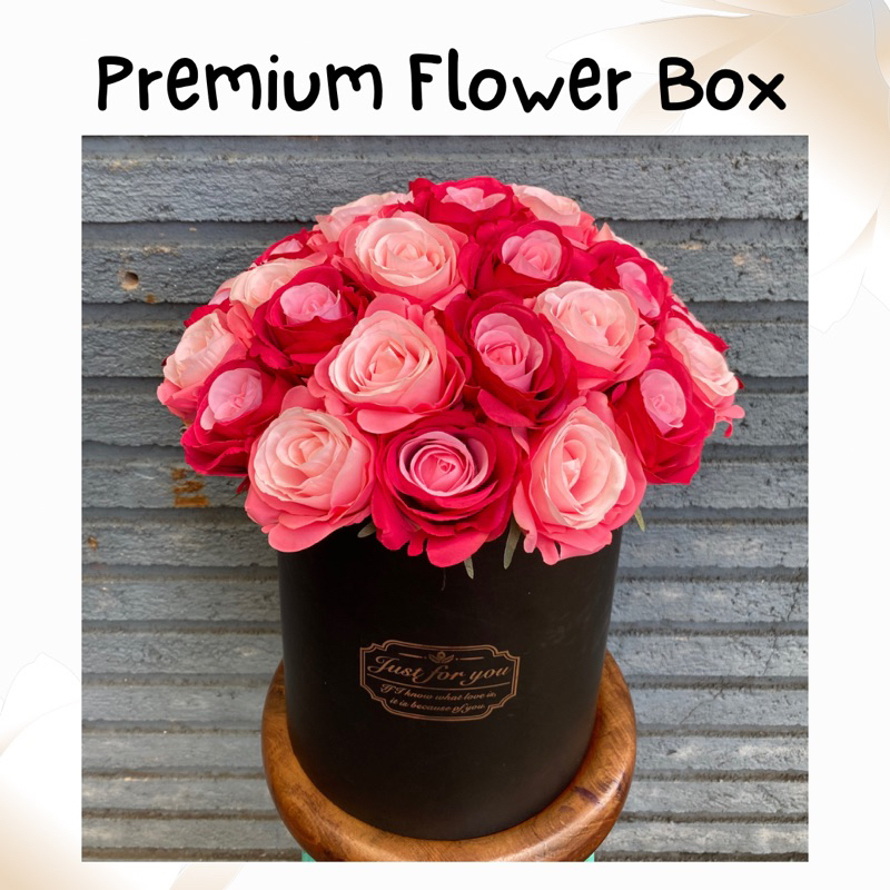 Jual Premium Flower Box / Flower Bouquet / Buket Bunga Box / Kotak Bunga / Blooming Box Gift ...