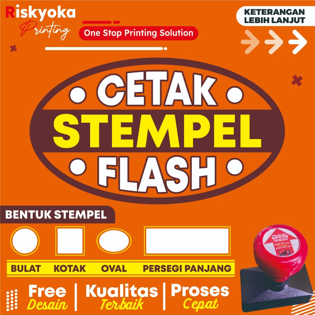 Jual STEMPEL FLASH CUSTOM PROSES CEPAT FILE SIAP CETAK | Shopee Indonesia