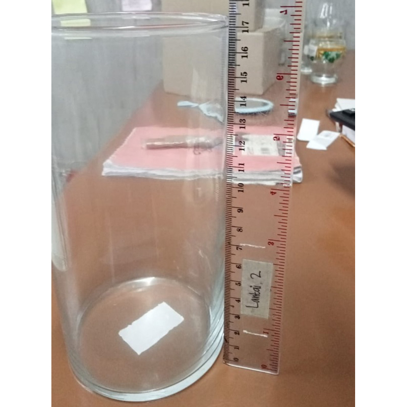 Jual premium vas bunga / tanaman kaca tabung tebal tinggi 17 cm gambar ...
