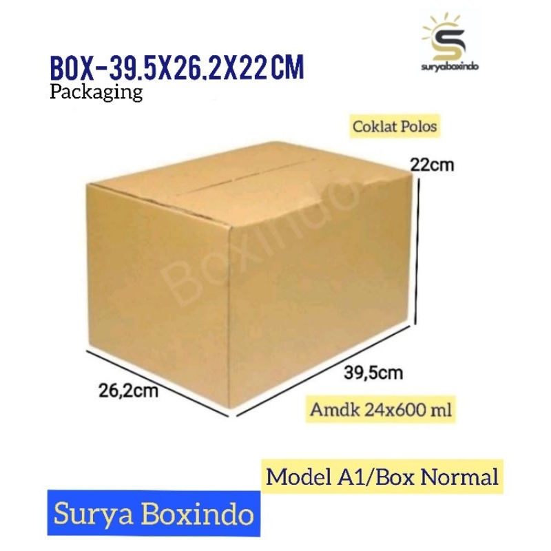 Jual Box 39.5x26.2x22cm{amdk 24x600ml}/Kardus}/Box Normal/Packaging ...