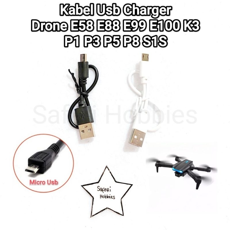 Jual Kabel Charger Usb Drone E88 / E88 Pro / E88 Pro Max / E99 / E100 / K3 / P1 / P3 / P5 / P8 ...