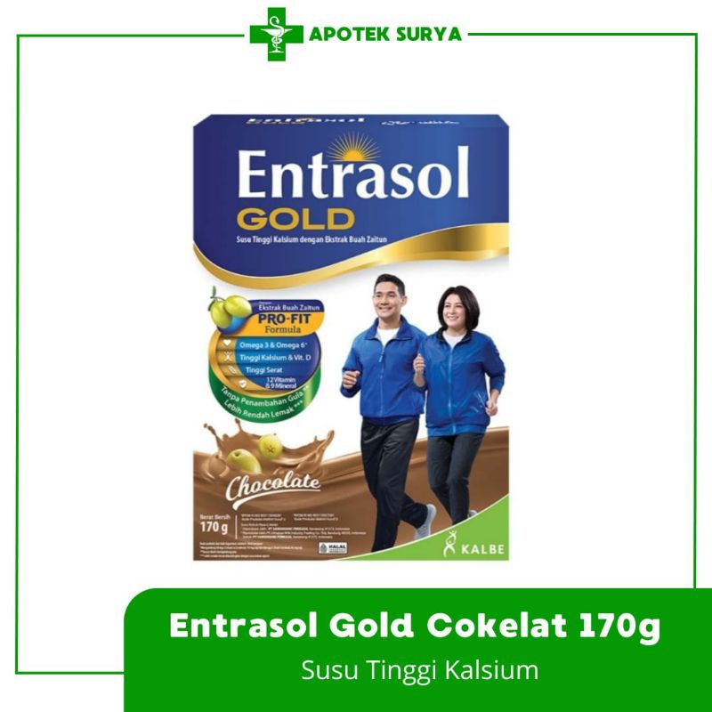 Jual Entrasol Gold Chocolate & Vanila 170g | Susu Tinggi Kalsium ...