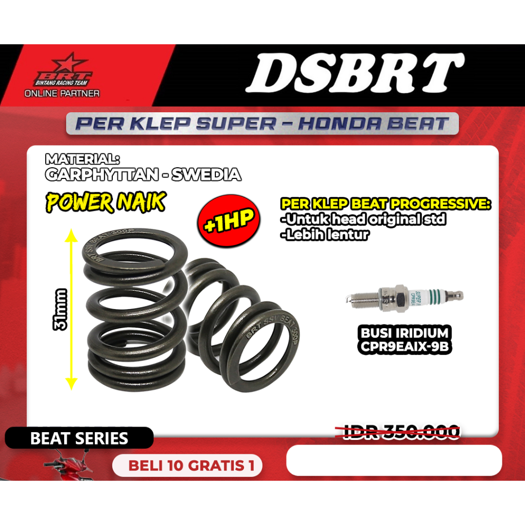 Jual Per Klep BRT BEAT Karbu FI ESP POP Street Genio Scoopy Spacy Vario 110 FI OVAL PROGRESIF ...