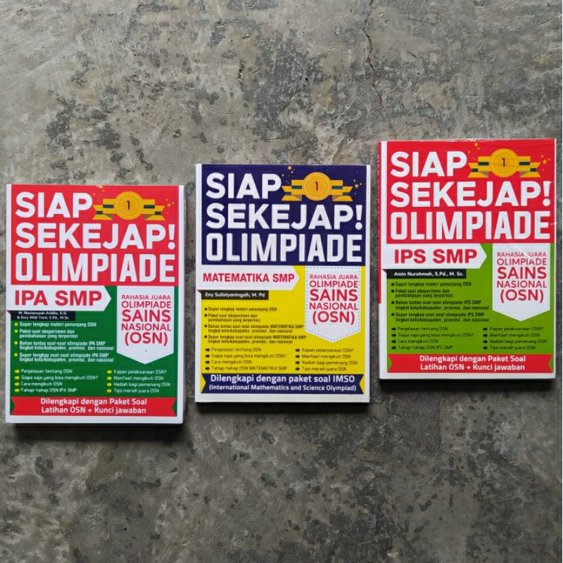 Jual Siap Sekejap Olimpiade IPA, Matematika, IPS SMP - Rahasia Juara Olimpiade Sains Nasional ...