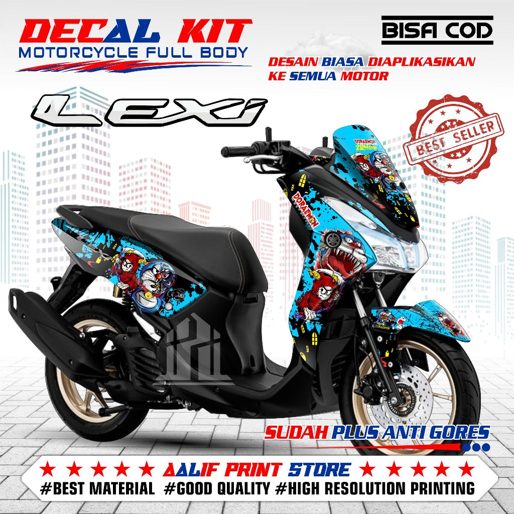 Jual Decal Stiker Variasi Lexi New Full Body Sticker Lexi Full Blok ...