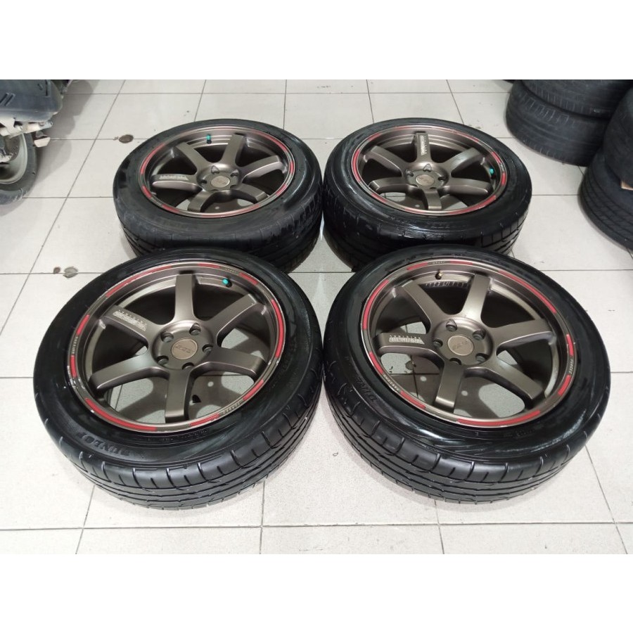 Jual VELG MOBIL SECOND RAYS TE37 RING 18 LEBAR 8,5 PCD 5X114,3 + BAN 225 50 R18 | Shopee Indonesia