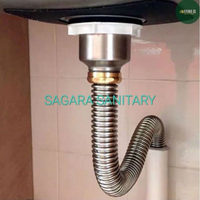 Jual Selang pembuangan sink cuci piring stainless anti tikus anti karat ...