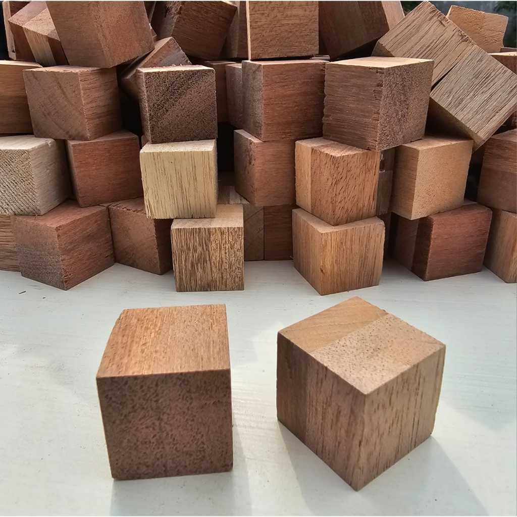 Jual Balok Kayu / Kubus Kayu / Kayu Kotak 3x3 cm x 3/5/10 cm | Shopee ...