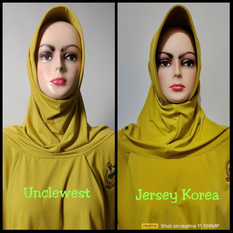 Jual Jilbab PSO Persit Lime Terbaru Unclewest & Jersey Korea | Shopee ...