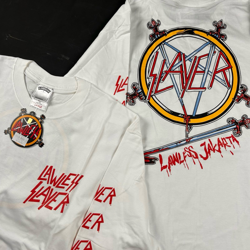 Jual KAOS BAND LAWLESS X SLAYER 'PENTAGRAM LOGO' OFFICIAL MERCHANDISE ...