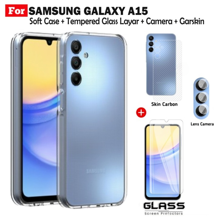 Jual Paket 4in1 Case Samsung A15 4G 5G A16 A56 A36 A26 5G A06 S24 FE M15 5G A25 A35 A55 A24 A05 ...