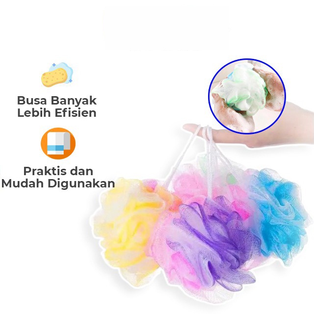 Jual Spon Mandi JARING RAINBOW / Bath Sponge / Sponge Mandi | Shopee ...