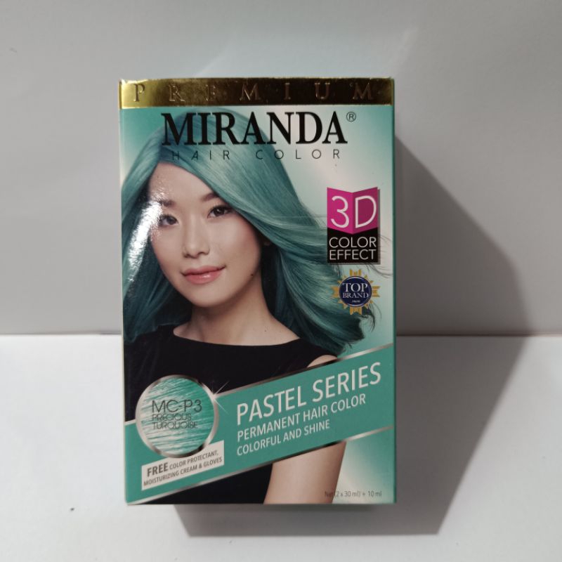 Jual Miranda Hair Color Premium Pastel Series Hijau Tosca | Shopee ...