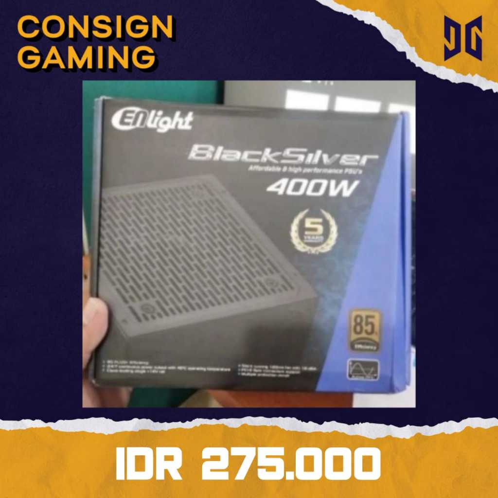Jual ENLIGHT BLACKSILVER 400W 80+BRONZE ( CODE : CC094.4 ) | Shopee Indonesia