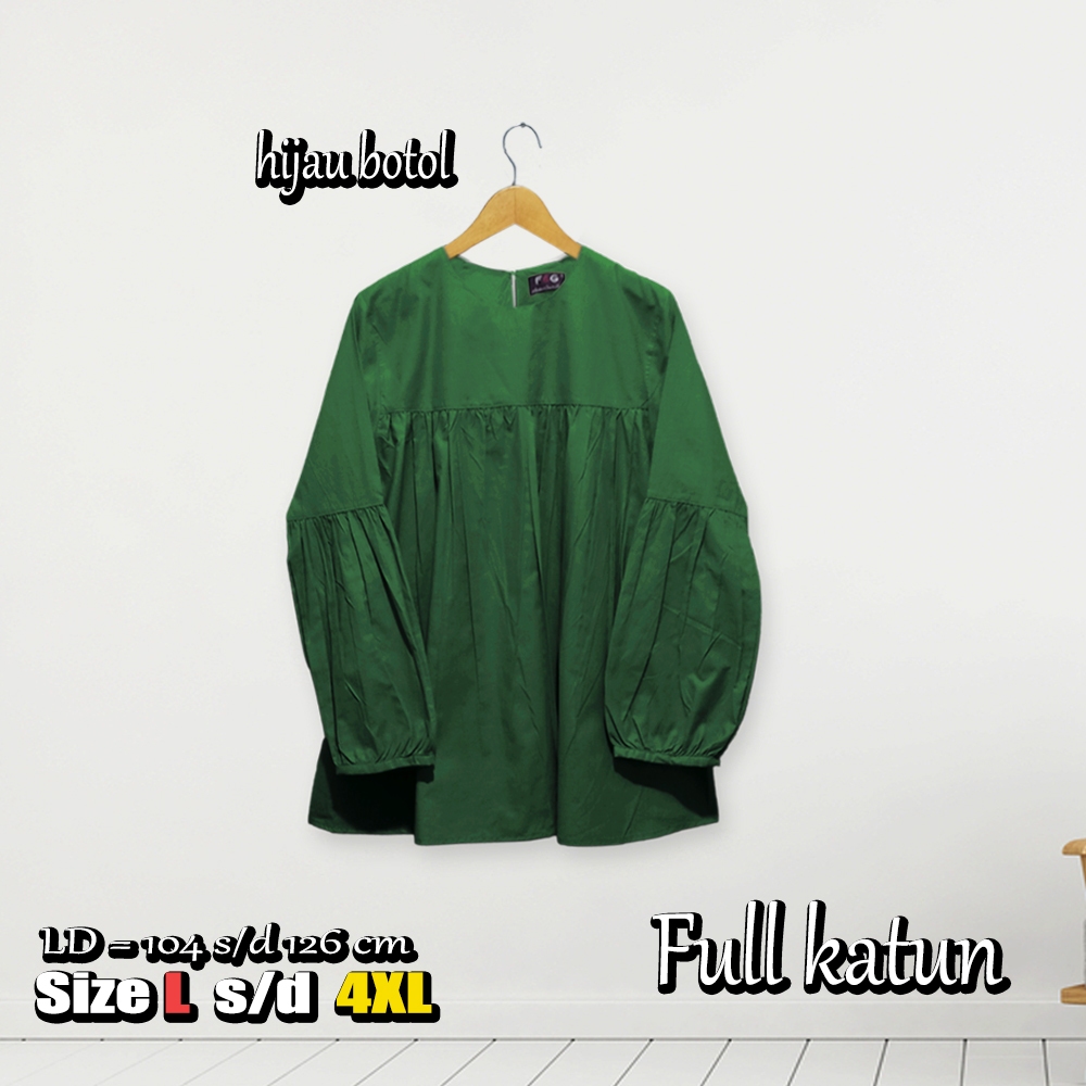 Jual Blus Wanita - Tangan Balon - LD 104 cm , 110 cm dan Jumbo 5L LD 126 cm | Shopee Indonesia