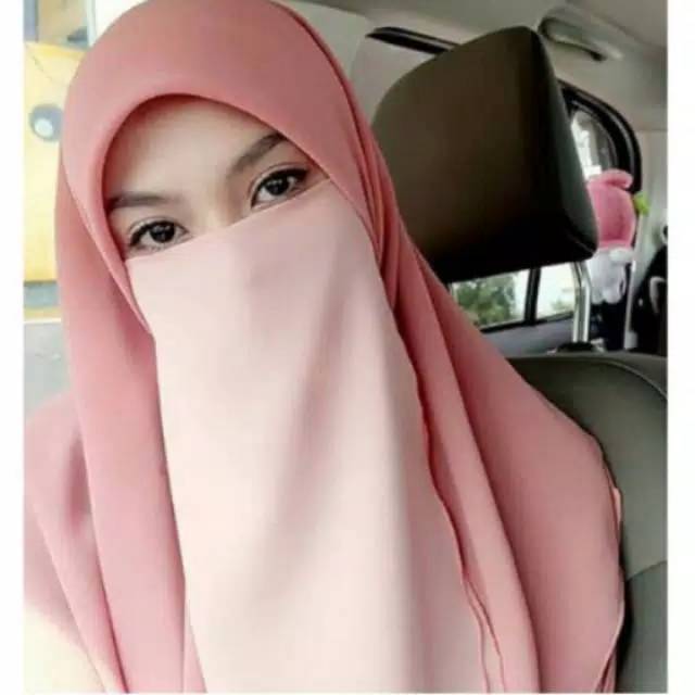 Jual Cadar Tali 2 Layer Diamond Cadar Niqob Niqab Tanpa Jahitan Bawah Mata Hijab Jilbab Kerudung ...
