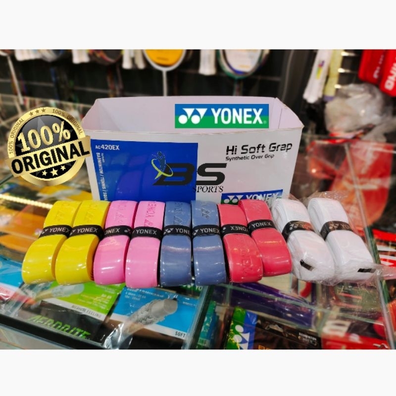 Jual GRIP RAKET BADMINTON KARET YONEX AC420 AC 420 ASLI ORI ORIGINAL ...