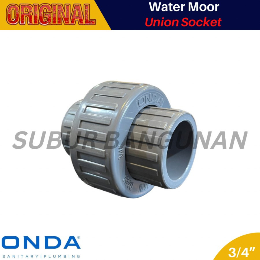 Jual Water Mur Moor Polos Onda 3/4" Union Socket 3/4 Inch PVC Onda ...