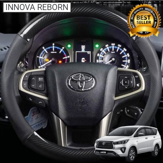 Jual Cover Sarung Stir Carbon Mobil Toyota INNOVA REBORN 2016 2017 2018 ...