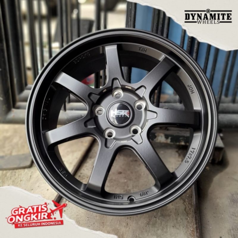 Jual Velg Mobil Racing TE37 Single Pcd 5x114,3 Lebar 75 Et45 Hitam Pelek HSR Buat New Rush ...