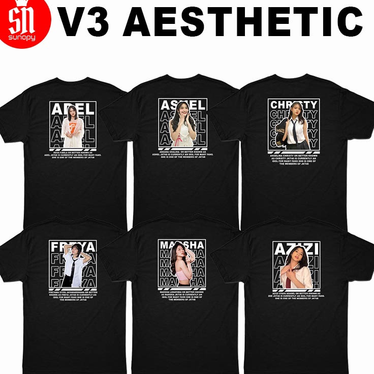 Jual Get Bonus Sunopy Kaos Jkt48 V3 Aeshthetic Vol1 Adel Ashel Christy