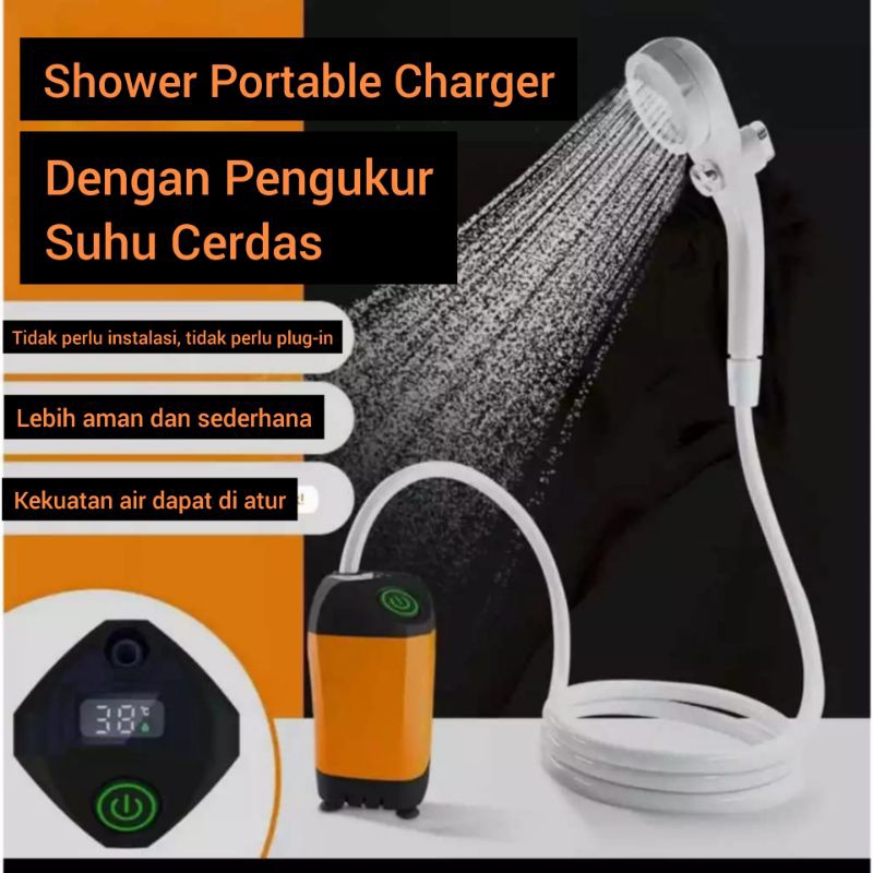 Jual Shower Portable Charger- Dengan Pengatur Suhu | Shopee Indonesia