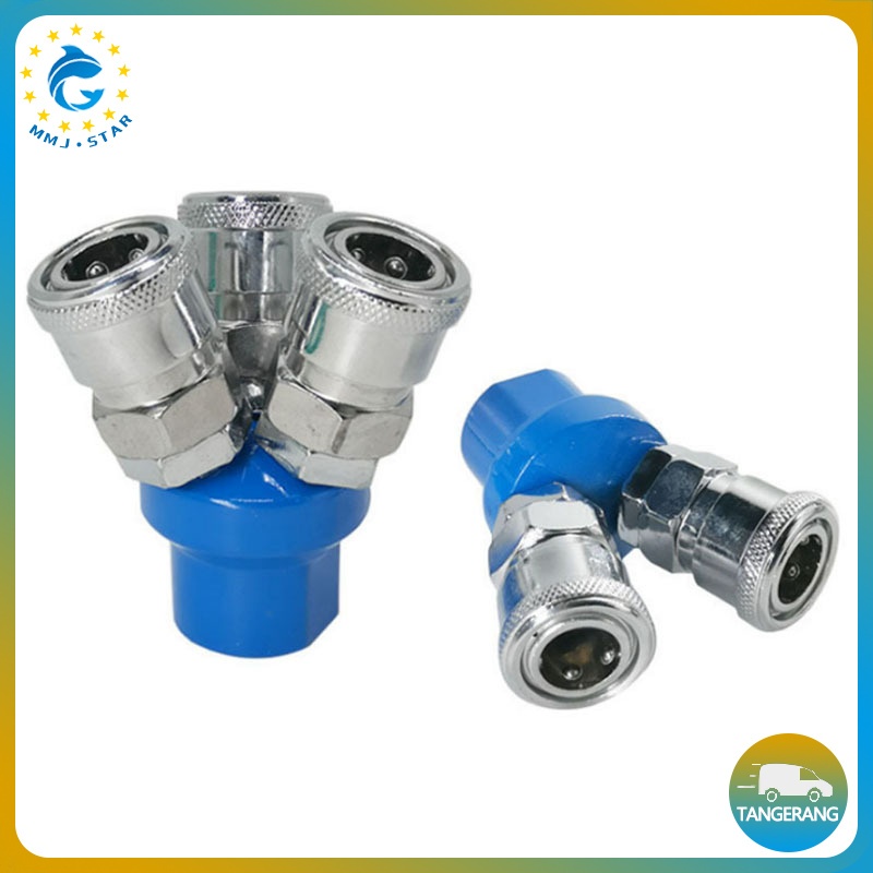 Jual Quick Coupler Selang Angin Kompresor Cabang 2 Way Dan 3 Way ...