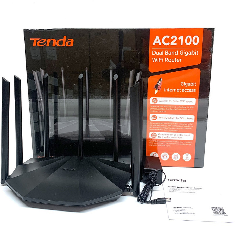 Jual Tenda AC23 AC1200 Dual Band Gigabit Wifi Router | Shopee Indonesia