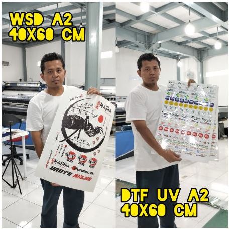 Jual Print DTF UV / Decal Kering / Stiker Sablon A2 (40x60cm) Custom ...
