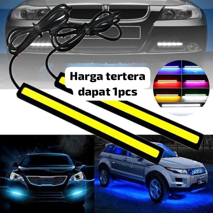 Jual audiosby-LAMPU LED DRL STRIP COB TERMASUK STICKER 12V 1 PCS ...