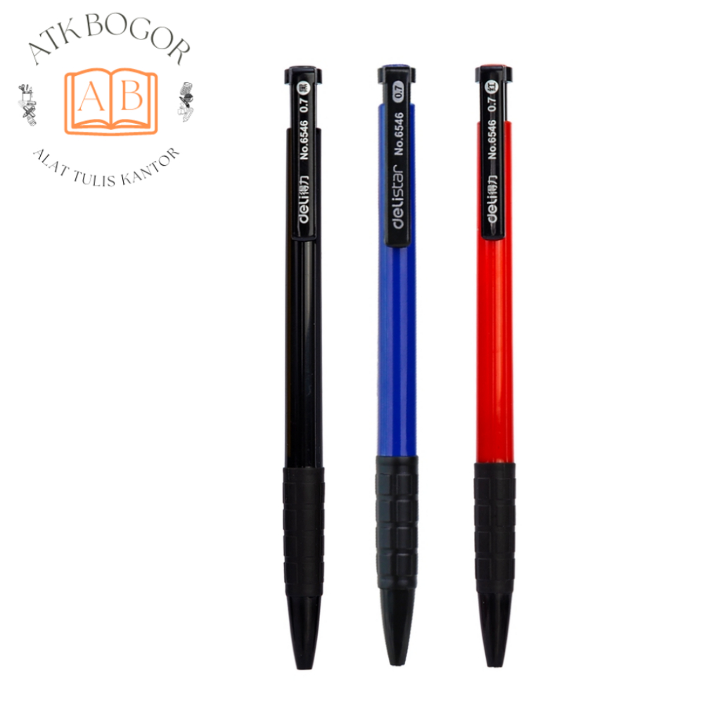 Jual Deli Pulpen Cetek Halus 6546 Retractable Ballpoint Pen 0.7 - Hitam ...