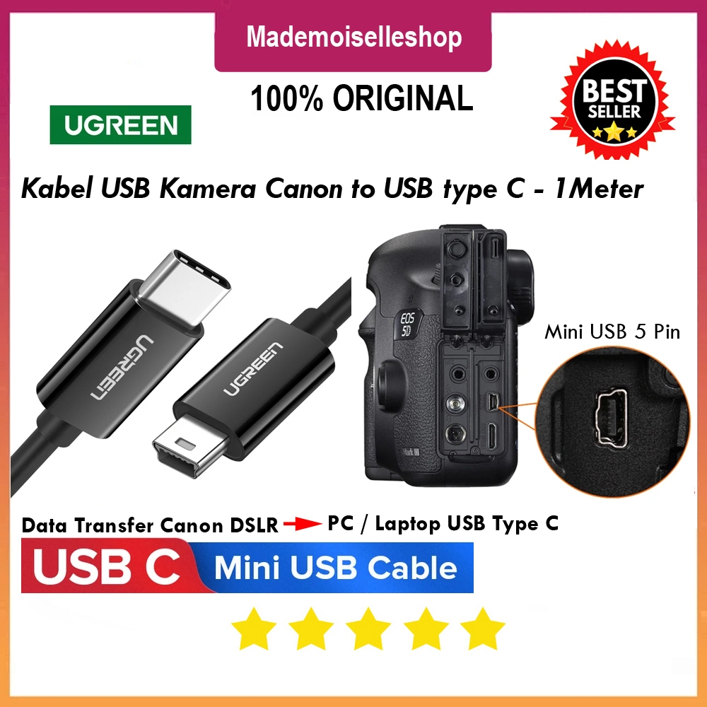Jual Ugreen Kabel USB Kamera DSLR Canon 1500D 600D 700D 750D - Gopro ...