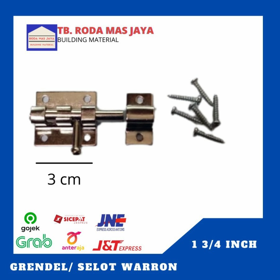 Jual Grendel/Selot/ Pengunci Pintu/Pengunci Jendela Warron 1 3/4 Inch ...