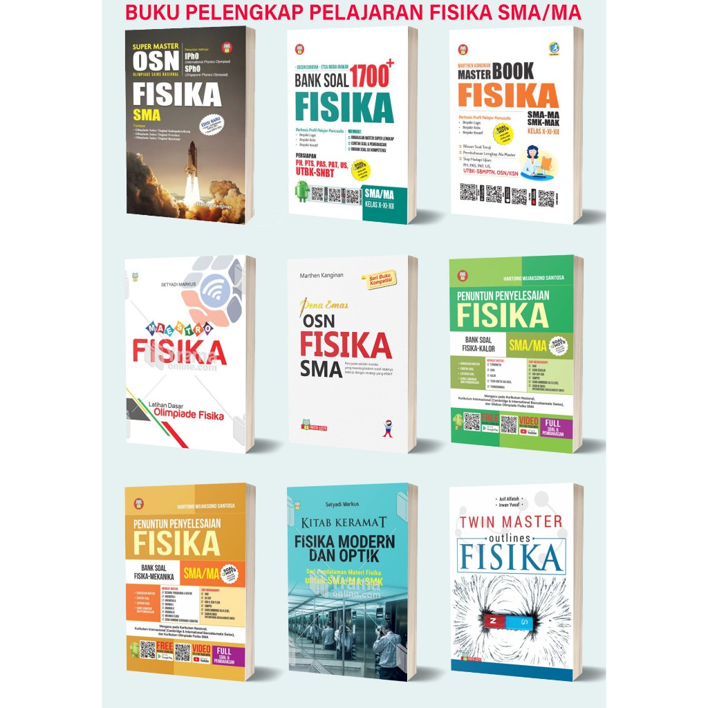 Jual Buku Bank Soal/OSN/Master Book/Kalor/Mekanika/Maestro/Twin Master/Optik Fisika SMA | Shopee ...