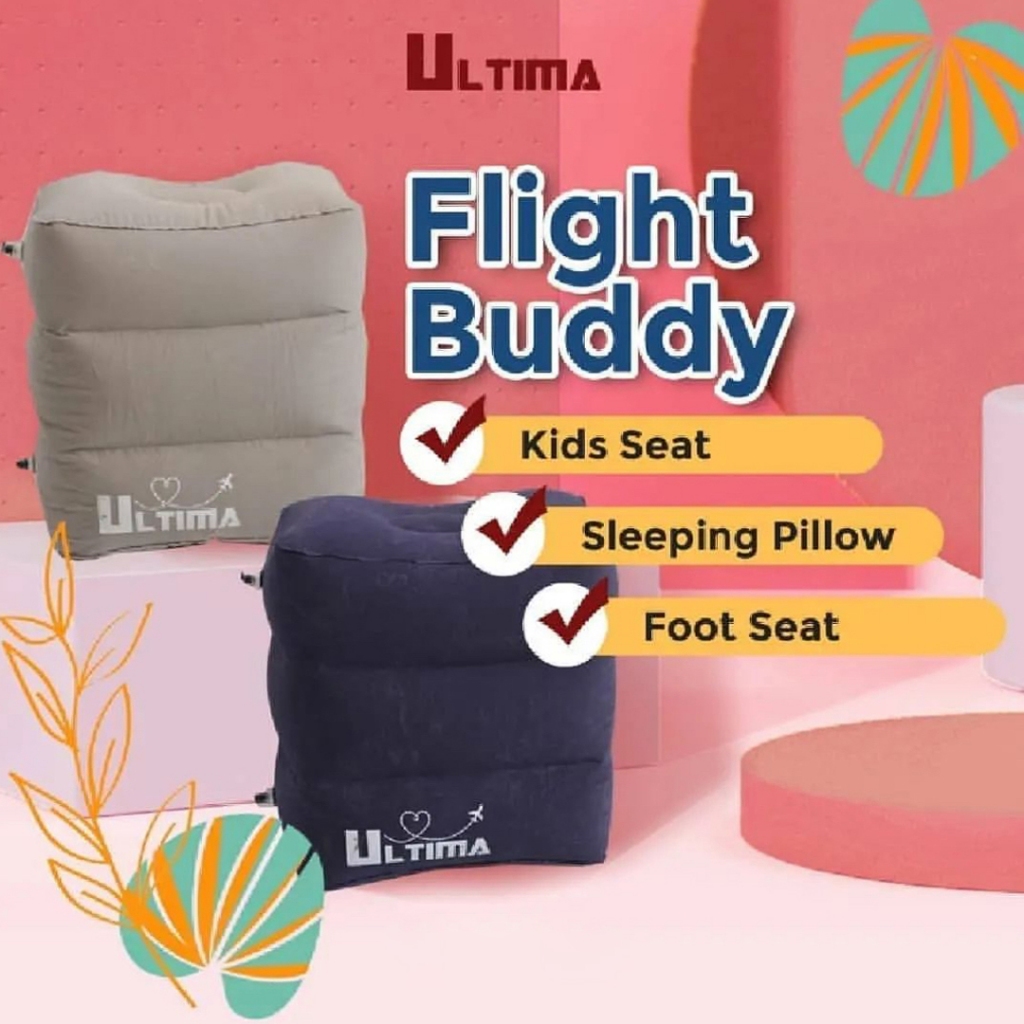 Jual ULTIMA Flight Buddy inflateable foot rest Blue mirip plane pal jet ...