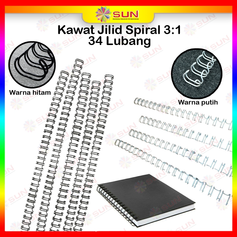 Jual Spiral Kawat / Ring Kawat Jilid Spiral 3:1 Ukuran A5 24 Lubang ...