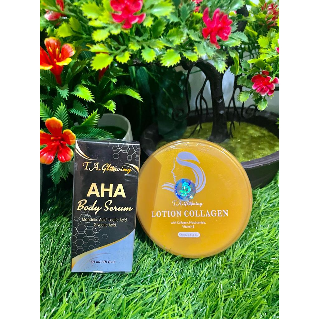 Jual LOTION TA GLOWING 100 ML + AHA BODY SERUM TA 30 ML | Shopee Indonesia