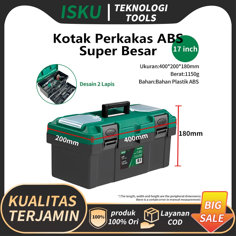 Jual Isku Tool Box Besar 17Inch Bahan Pp Toolbox/kotak perkakas tool ...