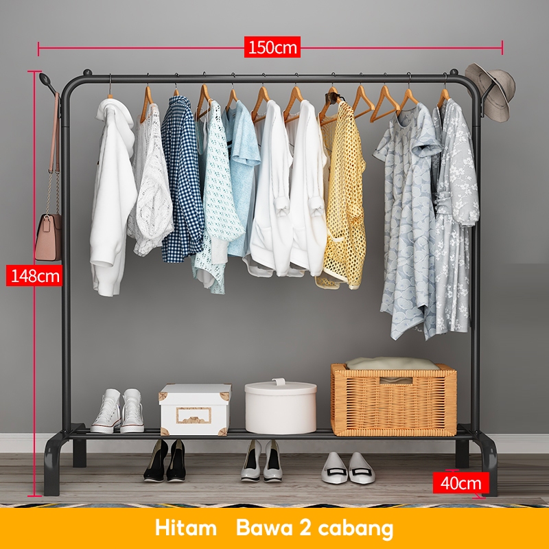 Jual Stand Hanger Gawang Single Rak Gantungan Baju 150 cm Rak Gantungan ...