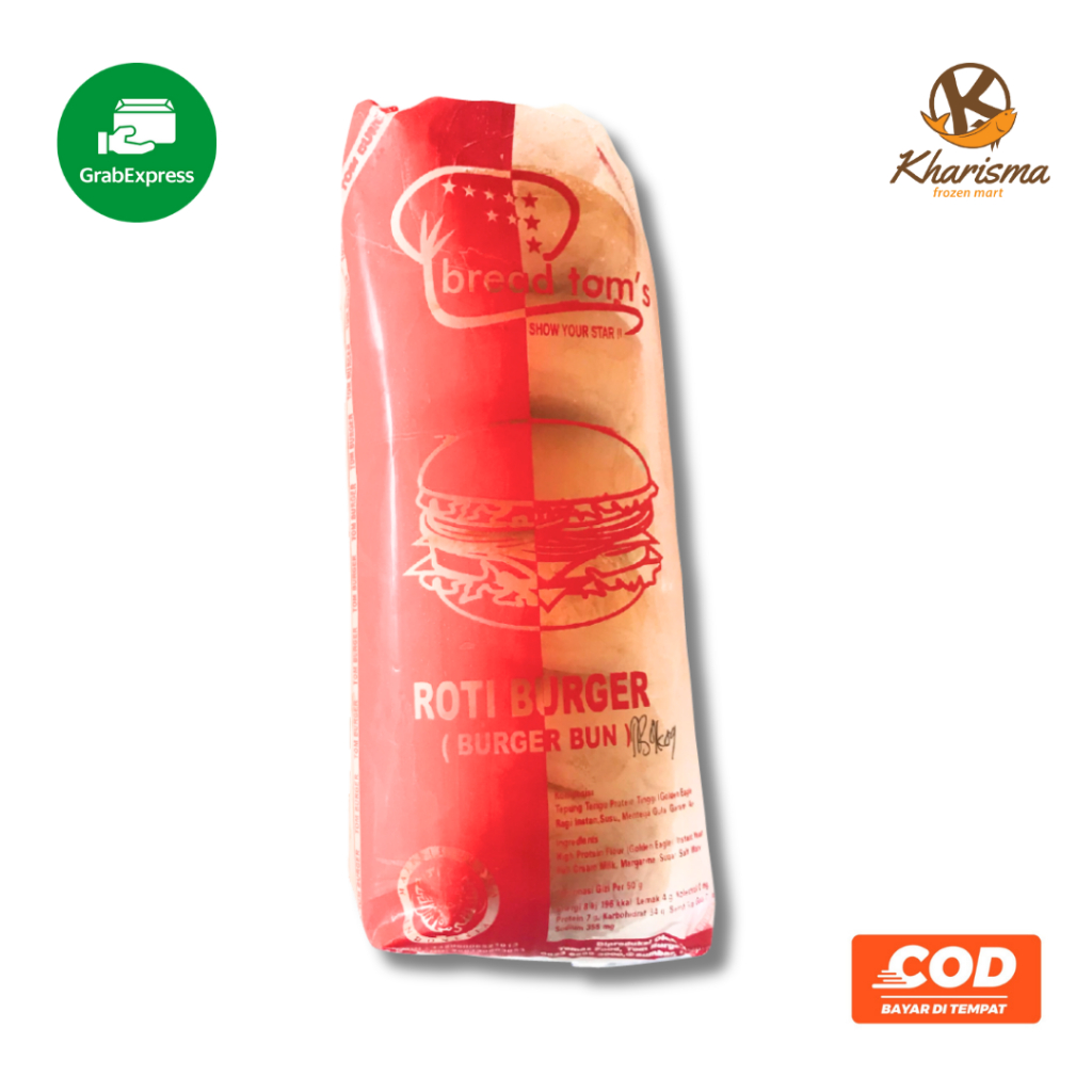 Jual Roti Burger Besar Jumbo Wijen Toms Isi 6 (AREA SUMBAR) Kharisma ...