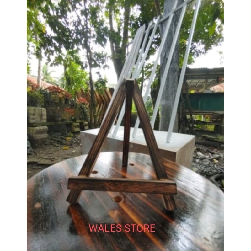 Jual Mini easel tripod kayu kecil stand foto, stand handphone, stand ...