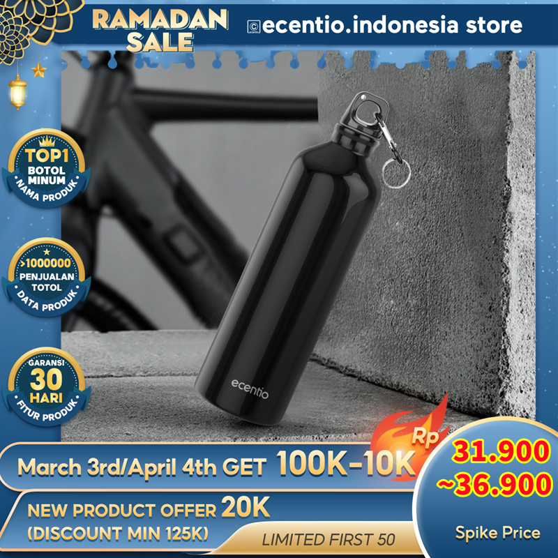 Jual ecentio botol minum 1 liter aluminium/ Botol Tumbler Olahraga ...