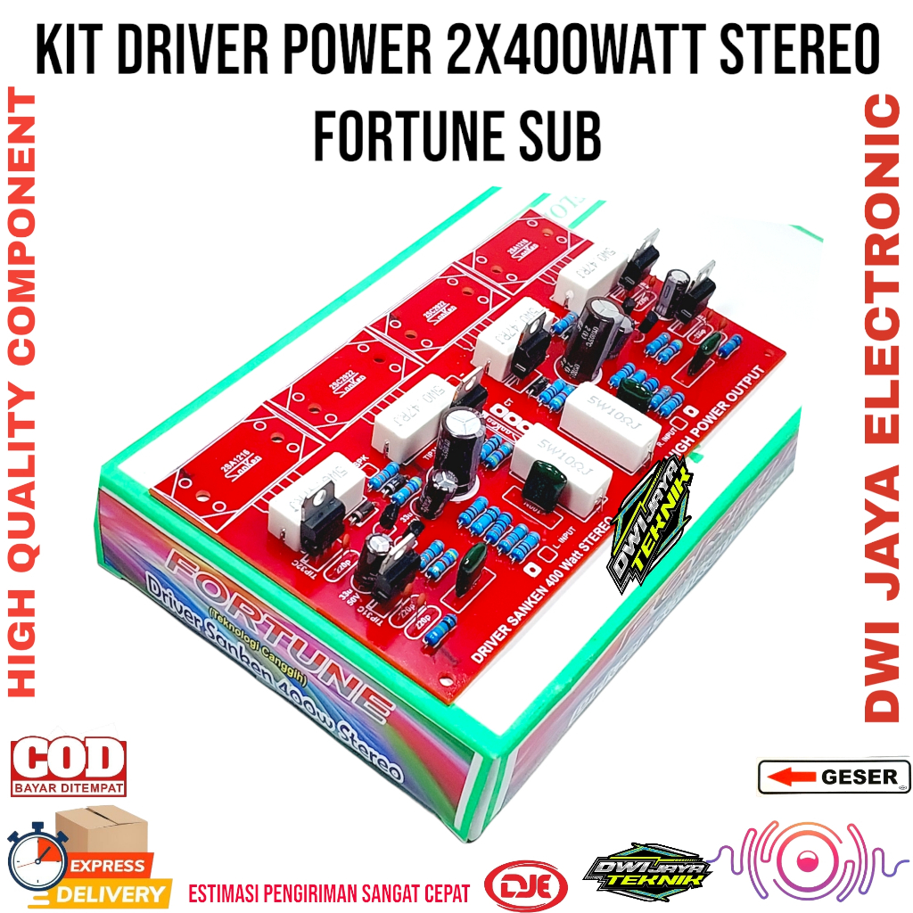 Jual KIT DRIVER POWER 2X400WATT SETEREO FORTUNE SUB | Shopee Indonesia