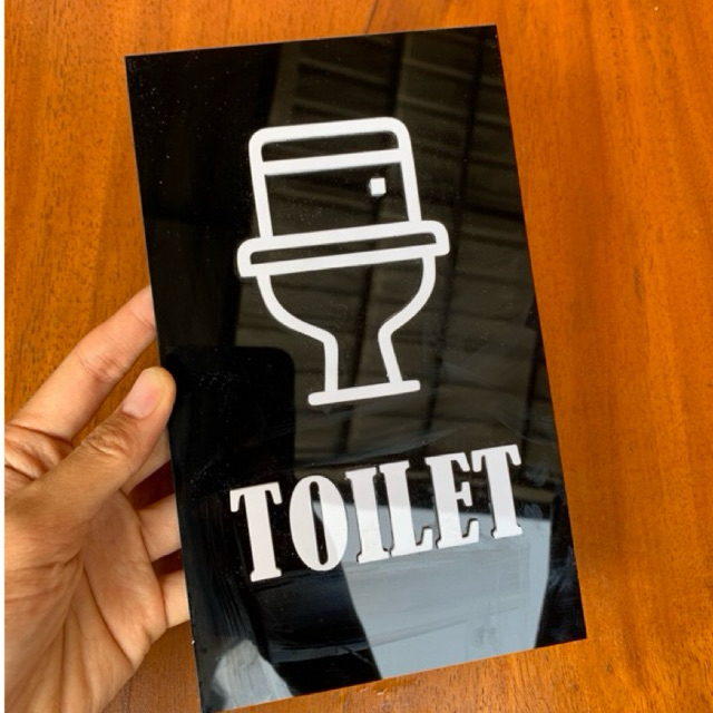 Jual papan sign akrilik TULISAN TOILET Custom Tulisan Sign Board ...