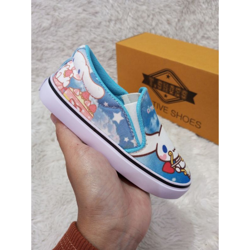 Jual Sepatu Karakter Cinnamoroll Slip On Gratis Cetak Nama dan Foto ...